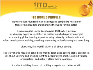 Itd profile ppt | PPT