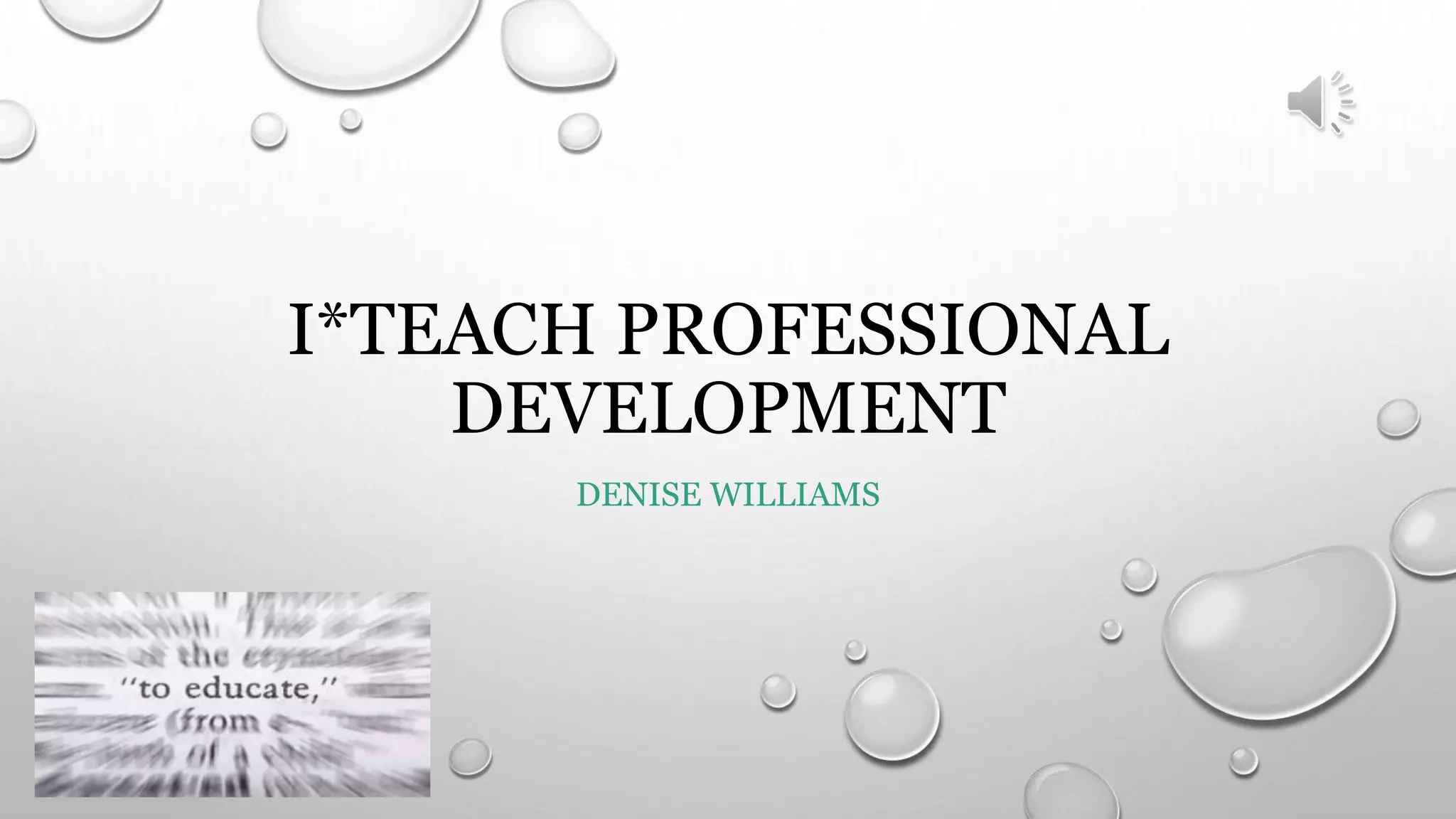 I teach professional development | PPTX