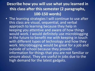 Alaina Moguel Itec 299 Synthesis For Learning | PPT