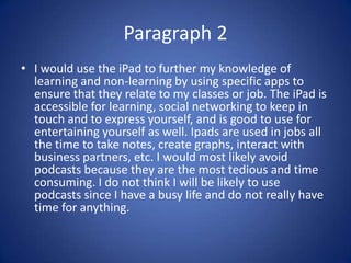 Alaina Moguel Itec 299 Synthesis For Learning | PPT