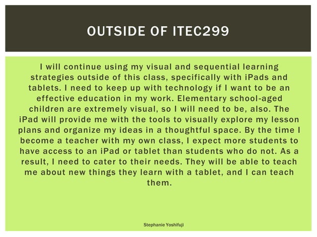 Itec 299 synthesis quest - mobile learning | PPT