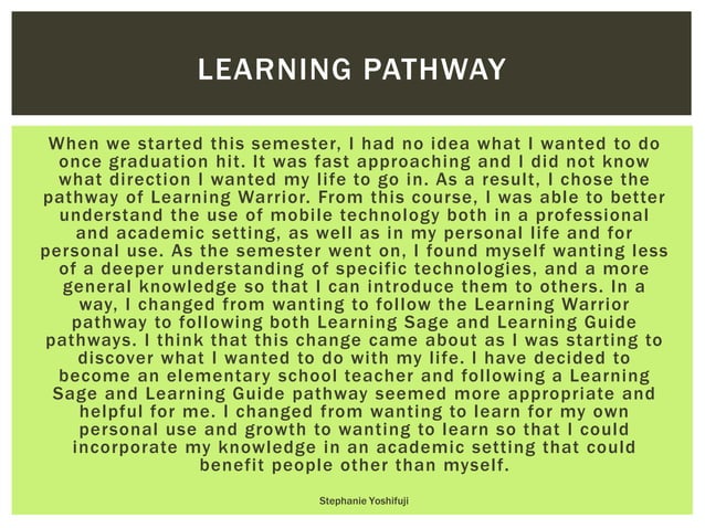 Itec 299 synthesis quest - mobile learning | PPTX