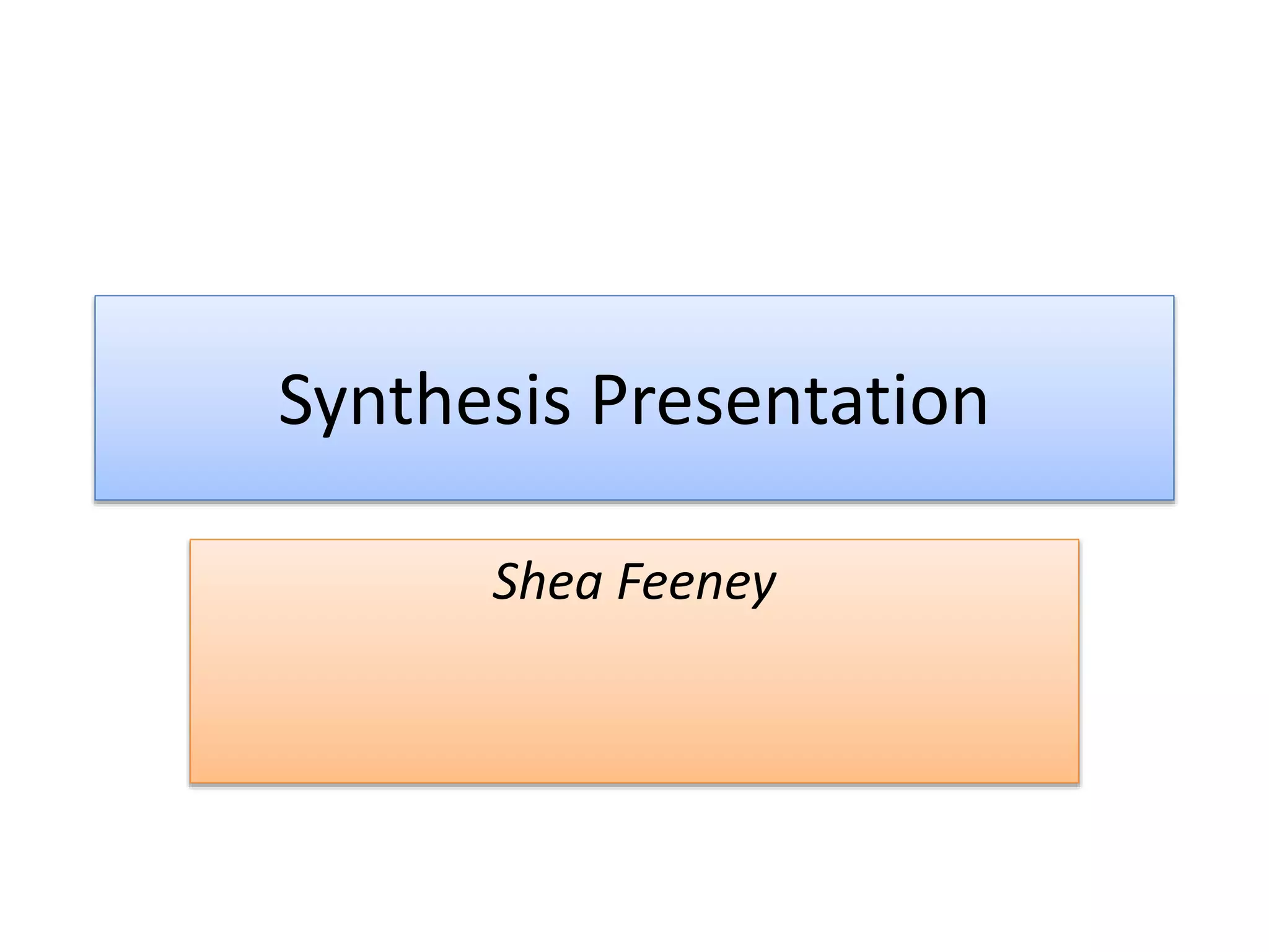 Itec 299 synthesis presntation feeney | PPT