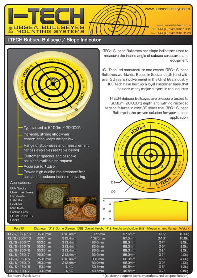 Itech subsea-bullseye slope-indicators and inclinometers | PDF ...
