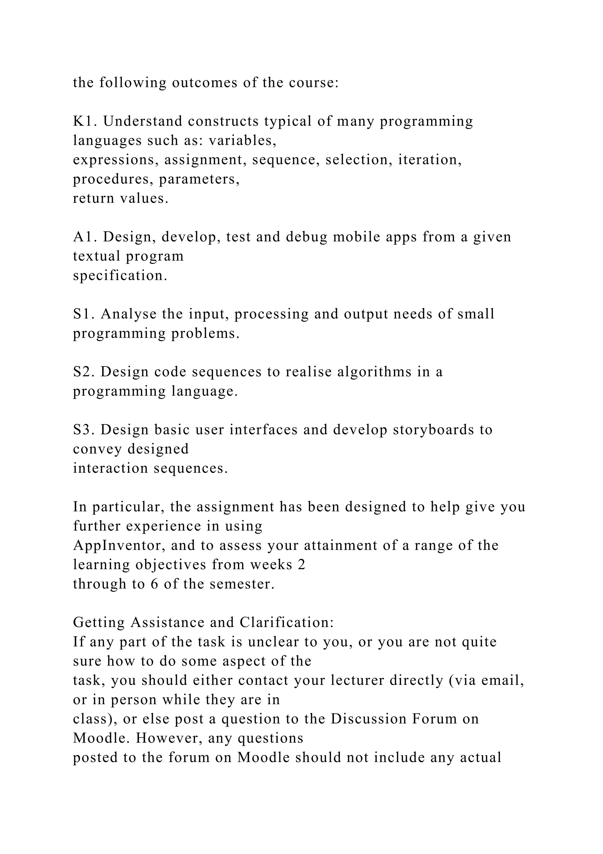 Itech2000 Mobile Development Fundamentalsassignment 1 Appdocx