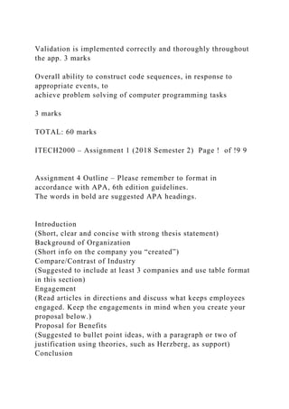 ITECH2000 Mobile Development FundamentalsAssignment 1 App.docx