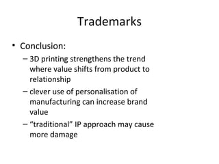 3D printing and Intellectual Property | PPT