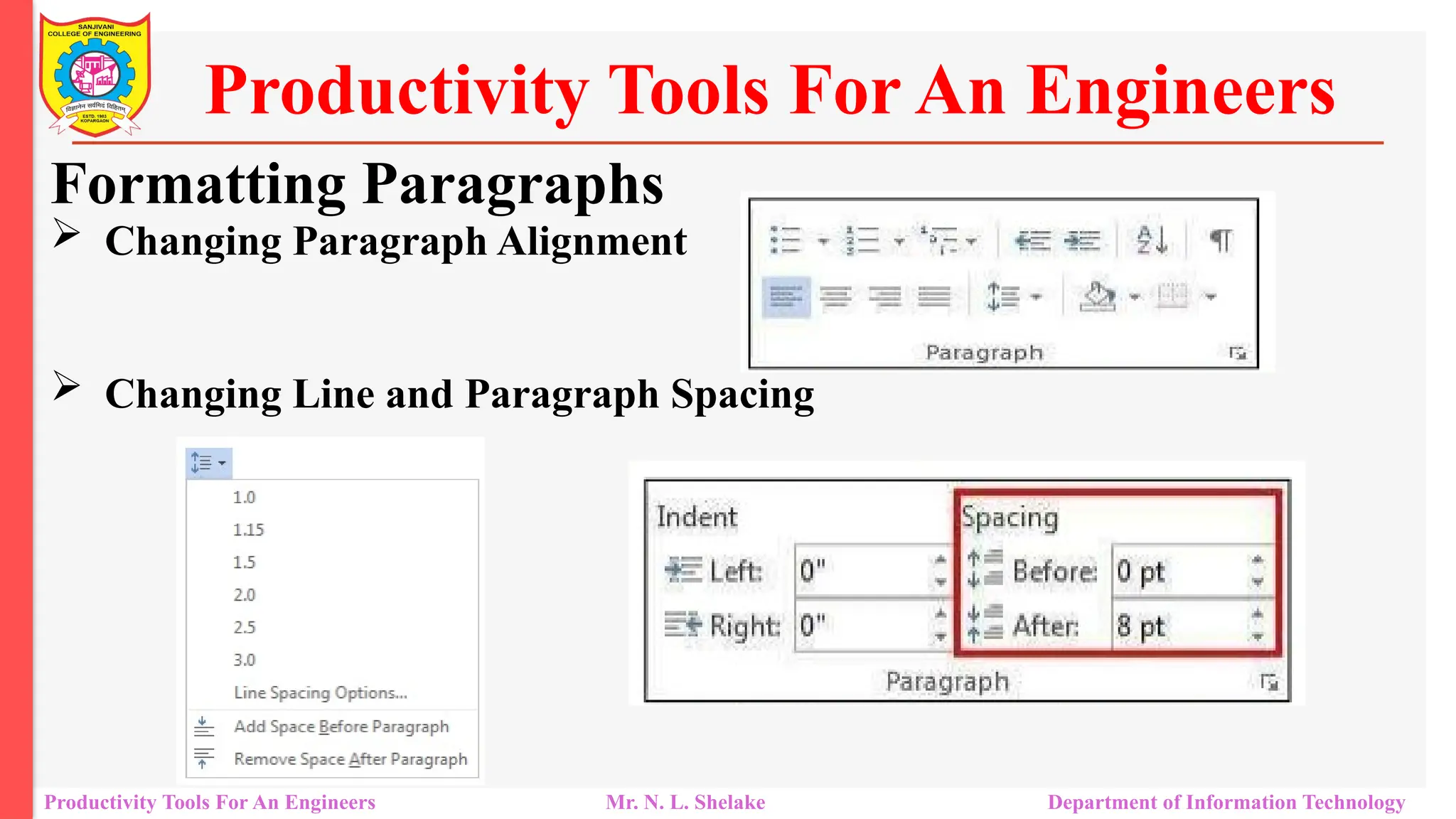 ITE Course Unit 1Productivity Tools For An Engineers | PPTX