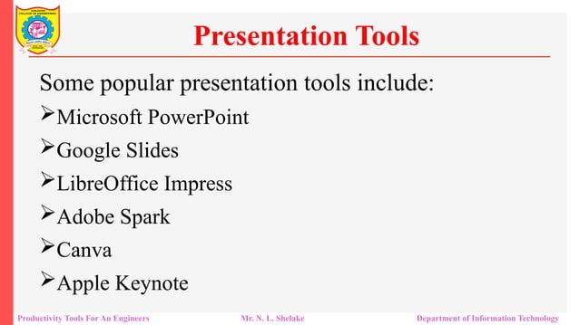 ITE Course Unit 1Productivity Tools For An Engineers | PPTX | Desktop ...
