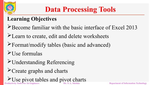 ITE Course Unit 1Productivity Tools For An Engineers | PPTX | Desktop ...