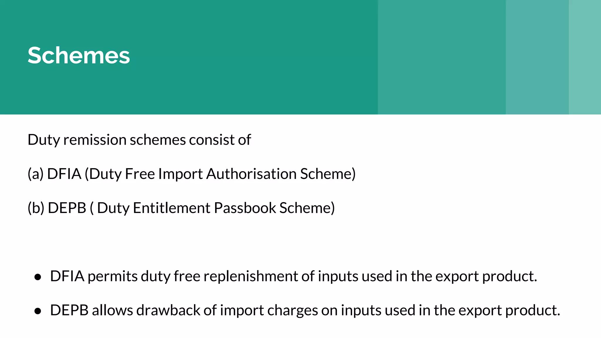 Duty Exemption & Duty Remission Schemes (International Trade ...