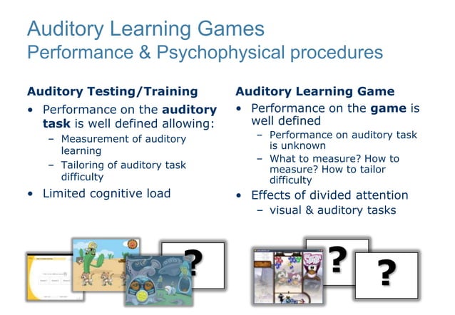 Intrinsic Integration and the Design of Games for Auditory Perceptual Learning | PPTX | Digital ...