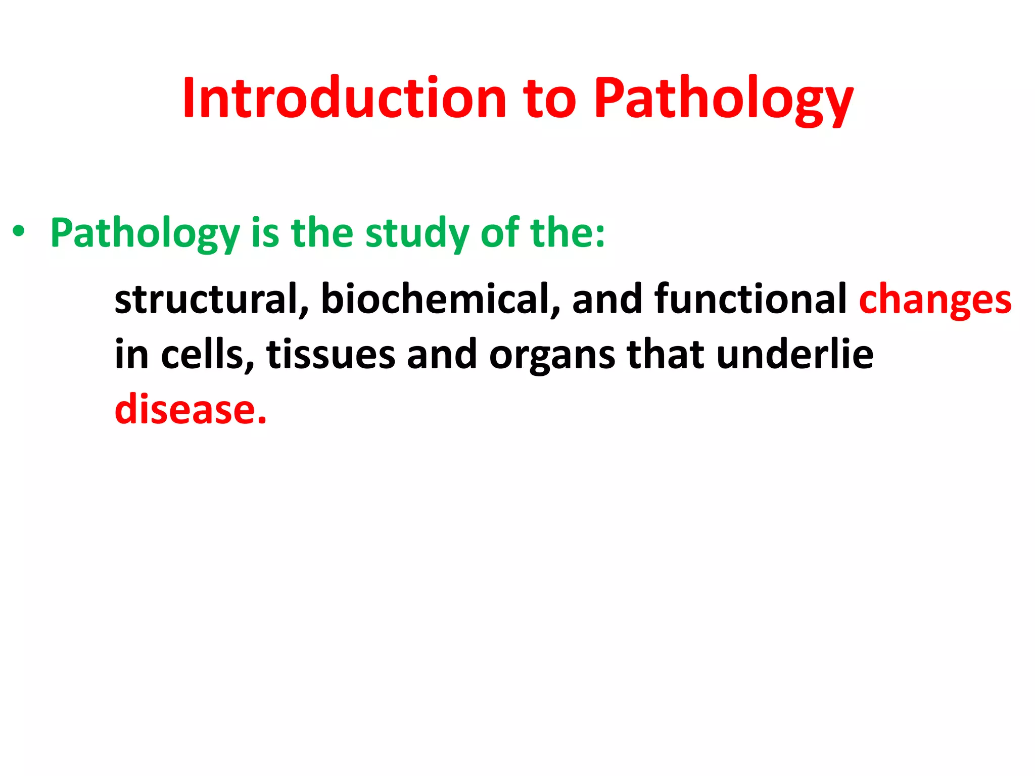 introduction to pathology, tissue processing. Histopathology and ...