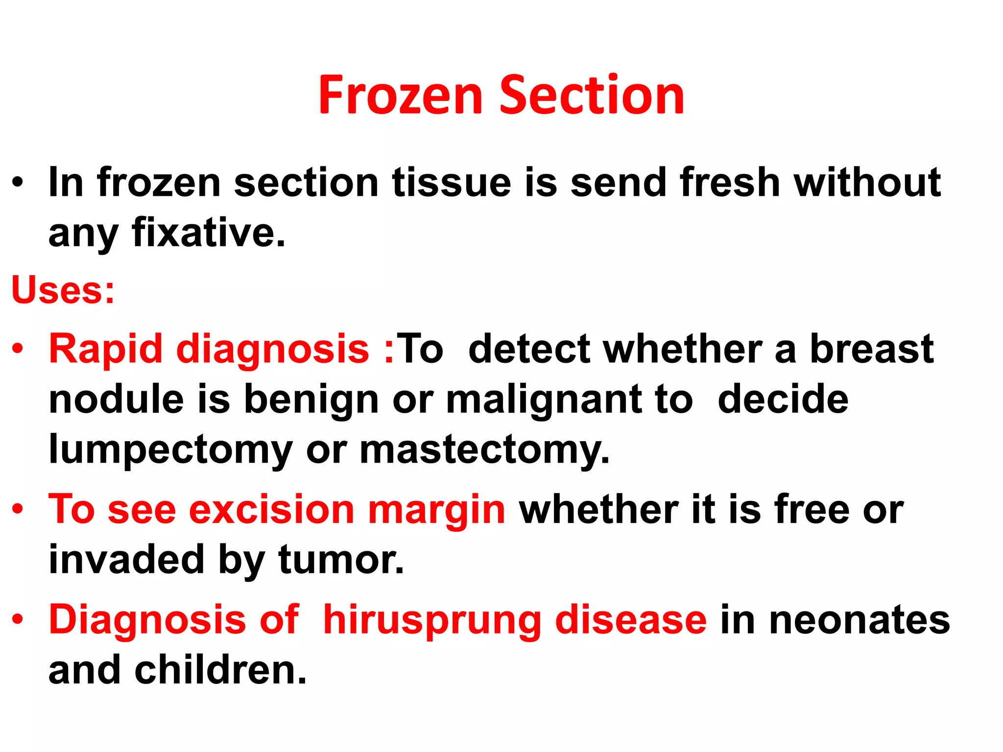 introduction to pathology, tissue processing. Histopathology and ...