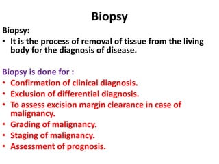 introduction to pathology, tissue processing. Histopathology and ...