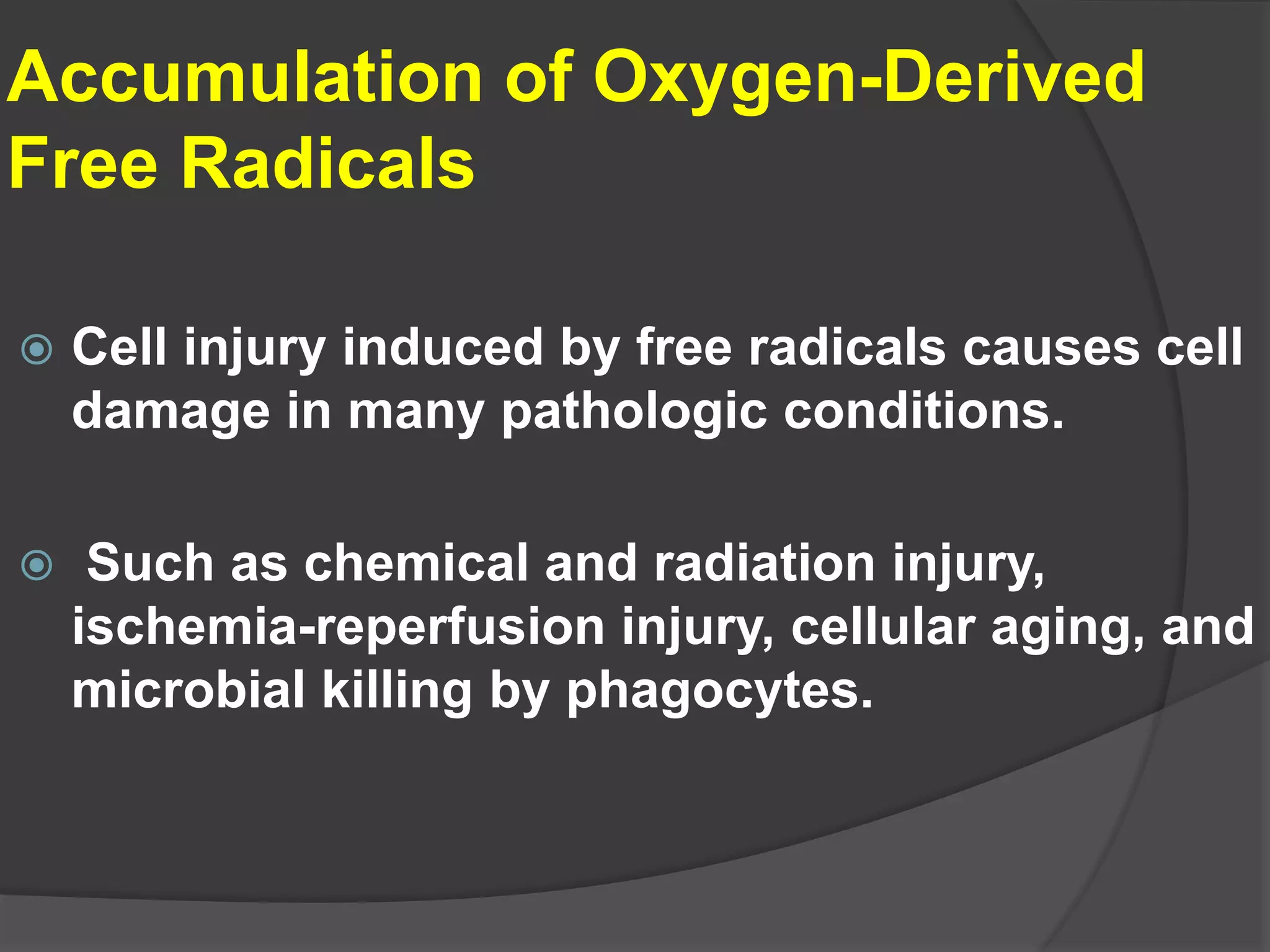 irreversible cell injury, necrosis, apoptosis, free radicles ...