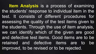 ITEM-ANALYSIS-AND-VALIDATION-in-assessment-in-learning.pptx
