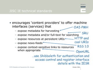 Item Banks and the JISC Information Environment | PPT