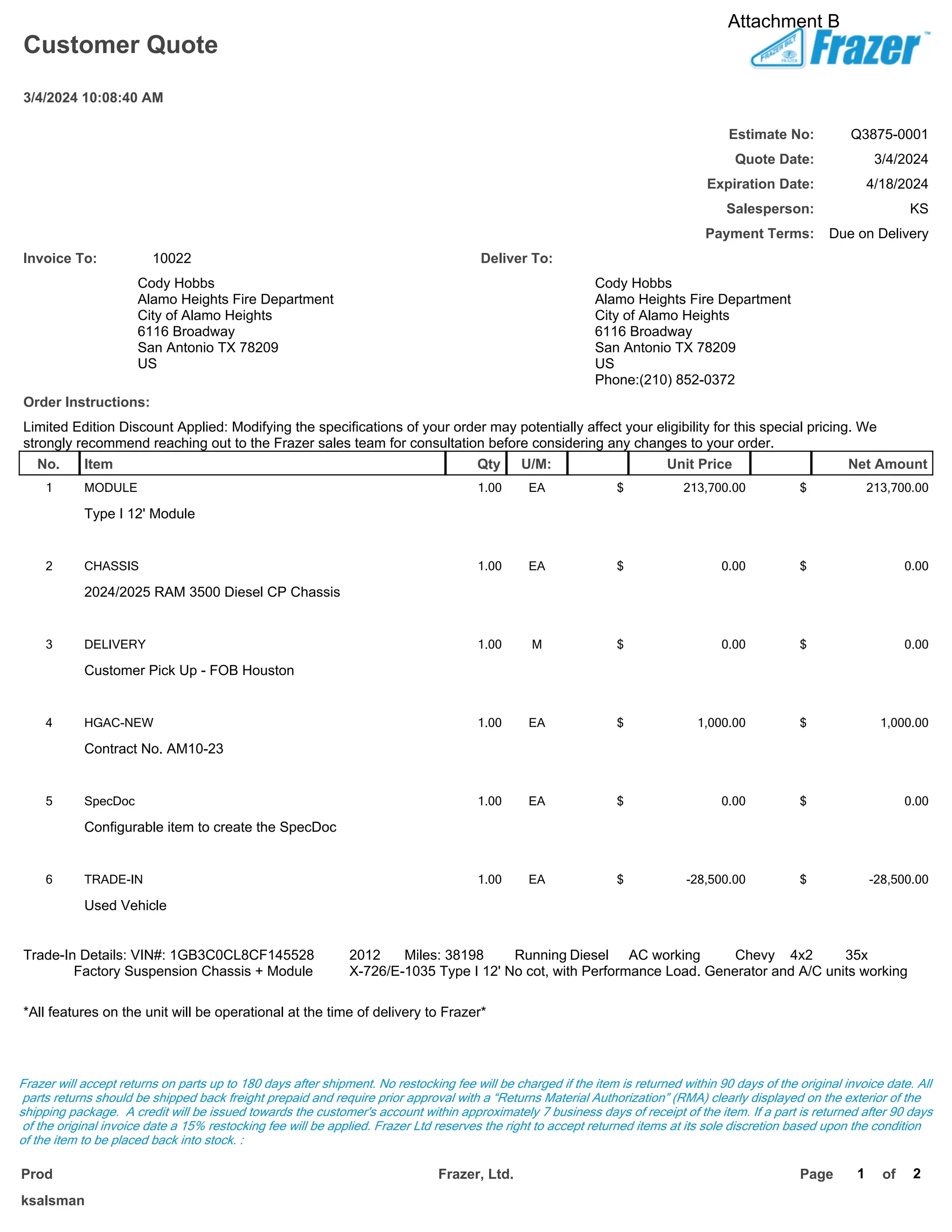 Item # 10 - 2024 Ambulance Chassis Purchase | PDF