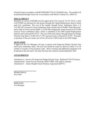 Item # 10 - 2024 Ambulance Chassis Purchase | PDF