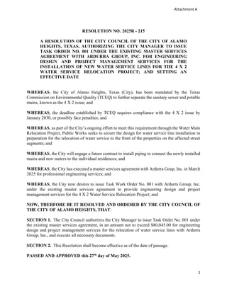 Item # 10 - Water Main Project Engineering Task Order | PDF