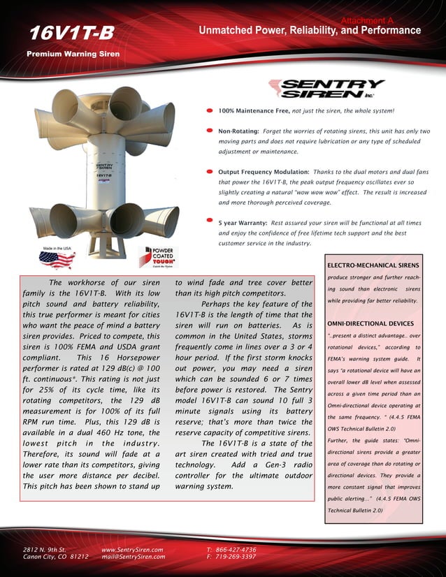 Item # 11 - Emergency Warning Sirens | PDF