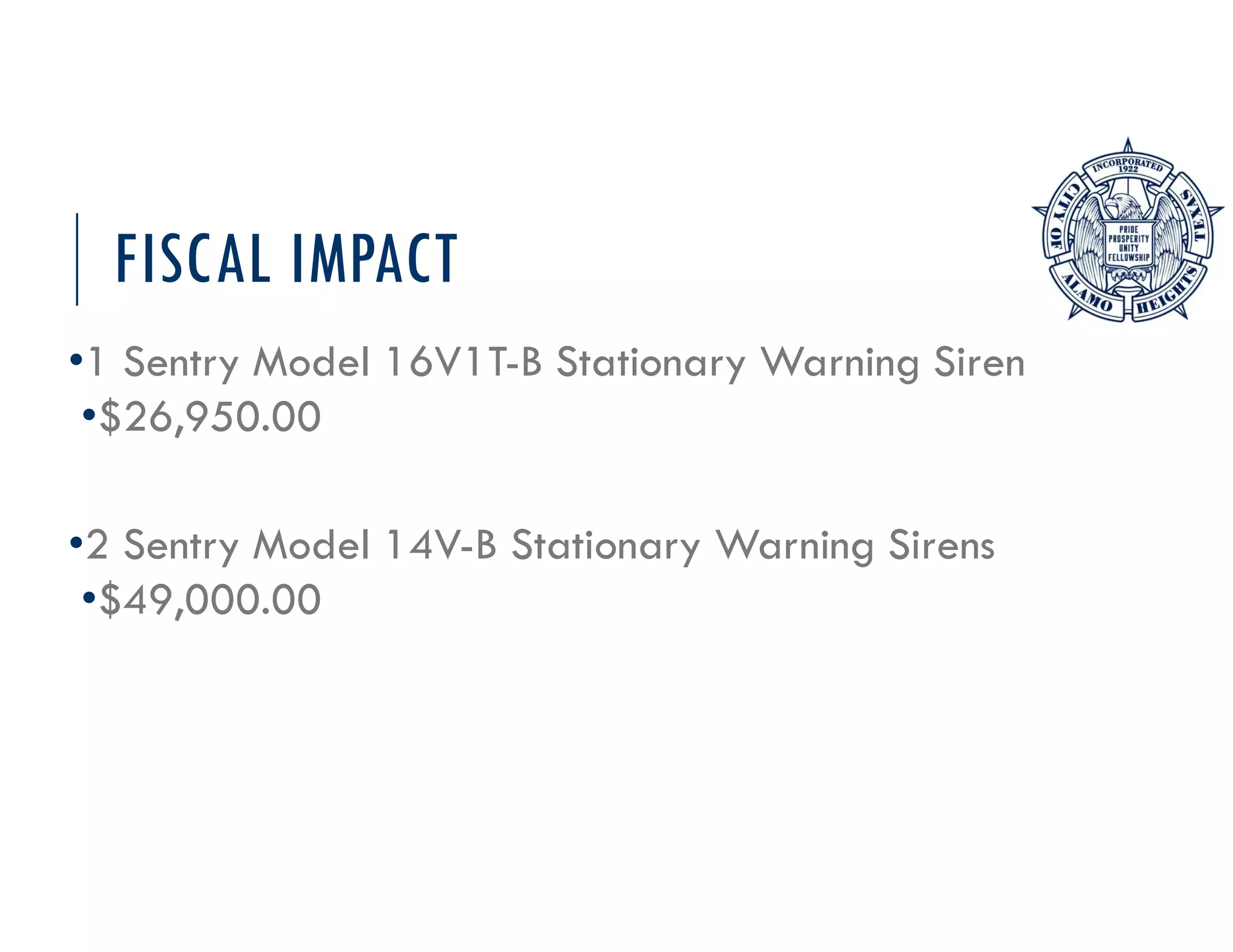 Item # 11 - PPT Emergency Warning Sirens | PDF