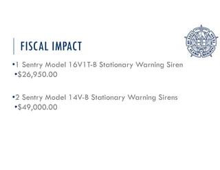 Item # 11 - PPT Emergency Warning Sirens | PDF