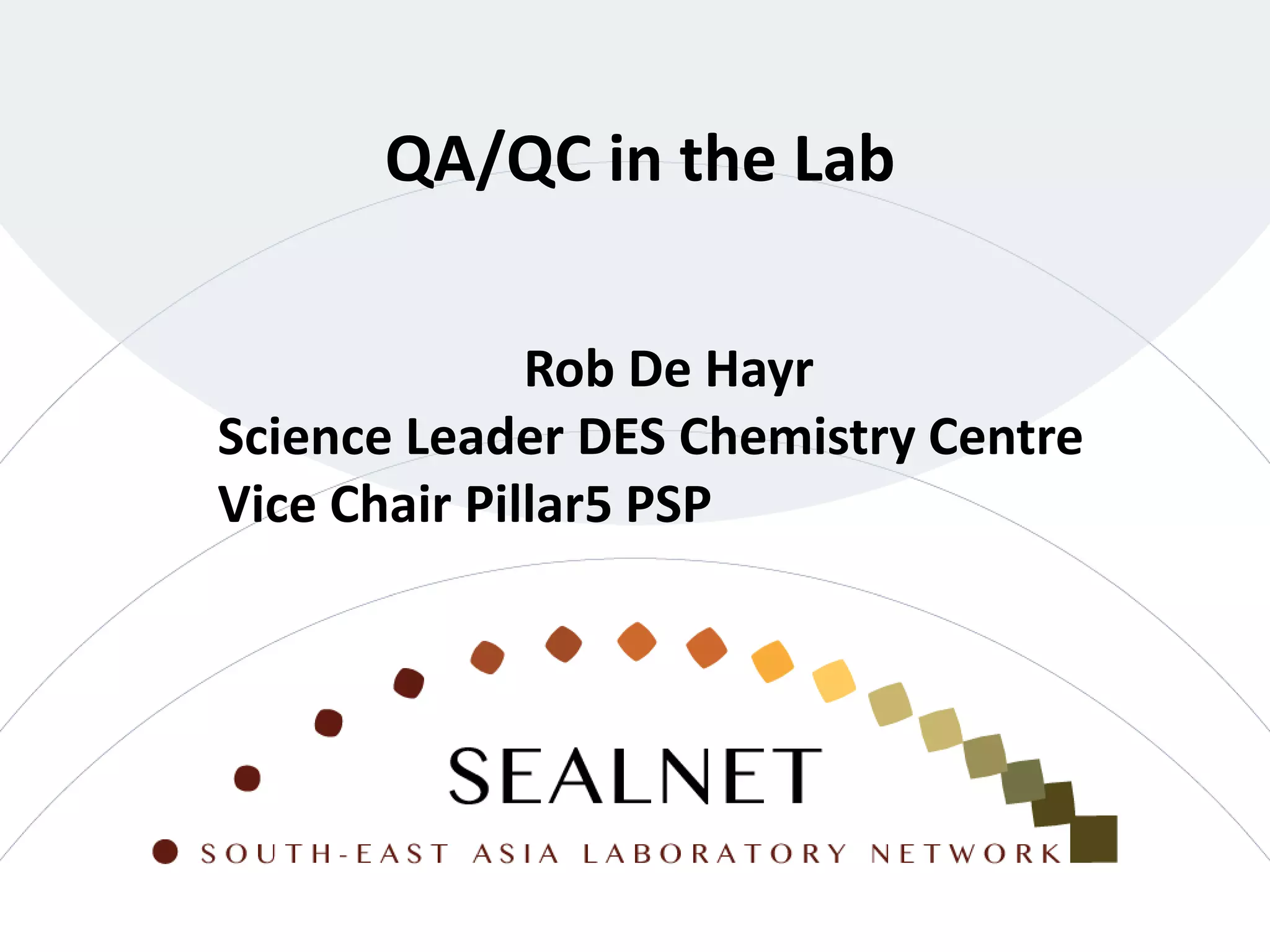 Item 11: Introduction to QA/QC | PPT