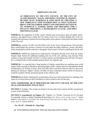 Item # 12 - Amend Chpt. 18 new school zones | PDF
