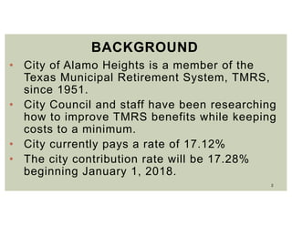 Item #12 PPT TMRS Plan Change | PPT