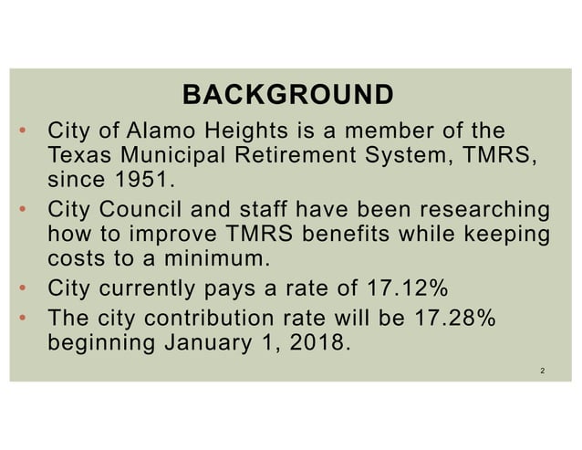 Item #12 PPT TMRS Plan Change | PPT