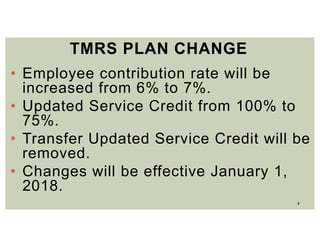 Item #12 PPT TMRS Plan Change | PPT