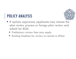 Item # 13 - PPT Plan Review Process Revisions | PPT