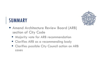 Item # 14 - PPT ARB Amendments | PPT