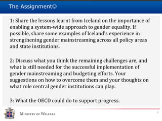 Gender equality - Magnea MARINOSDOTTIR (Iceland) | PDF