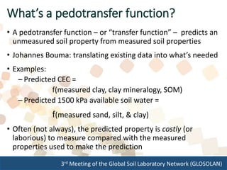Item 18 pedotransfer functions of wb to predict dc revised | PPT