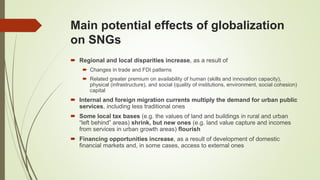 Challenges and opportunities created by globalization for subnational ...