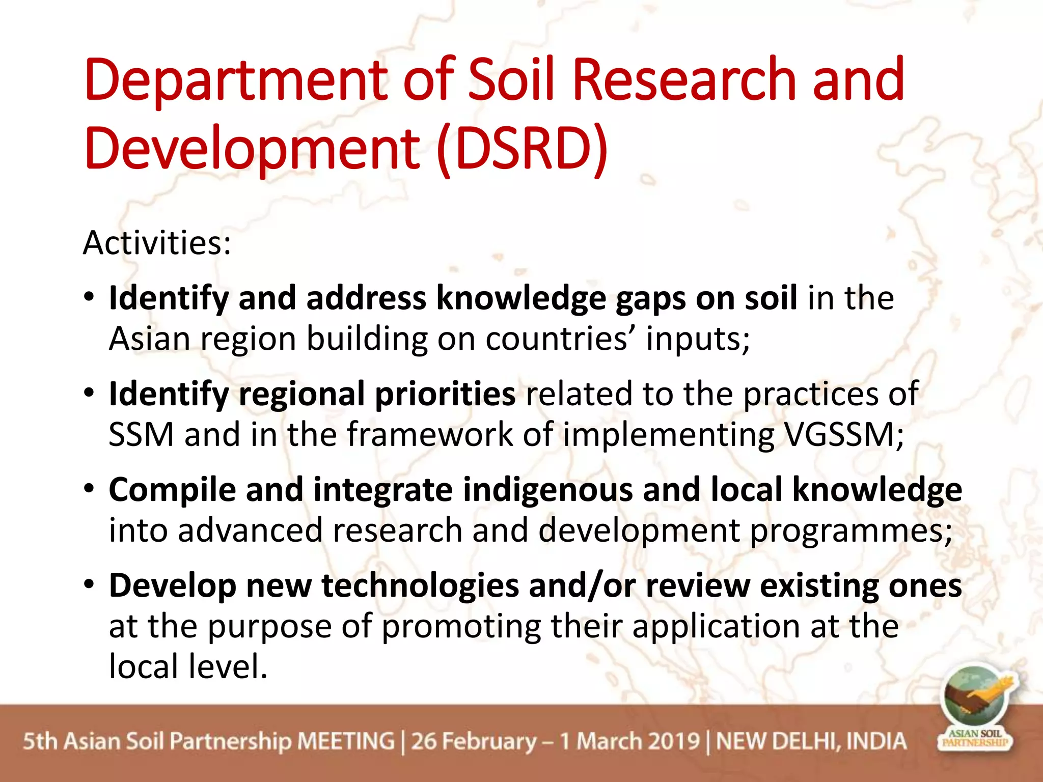 Introduction to the Center of Excellence on Soil Research in Asia ...