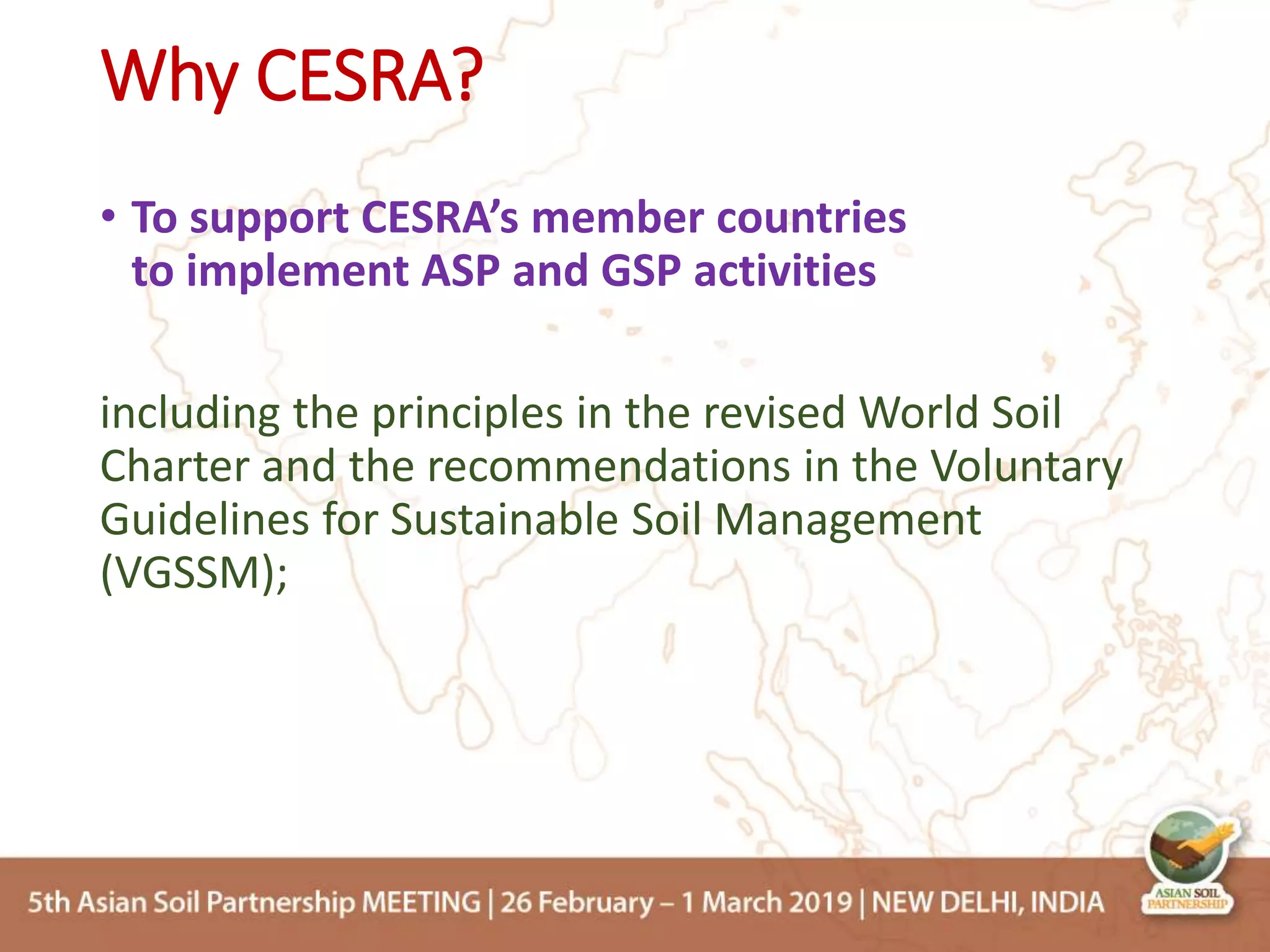 Introduction to the Center of Excellence on Soil Research in Asia ...