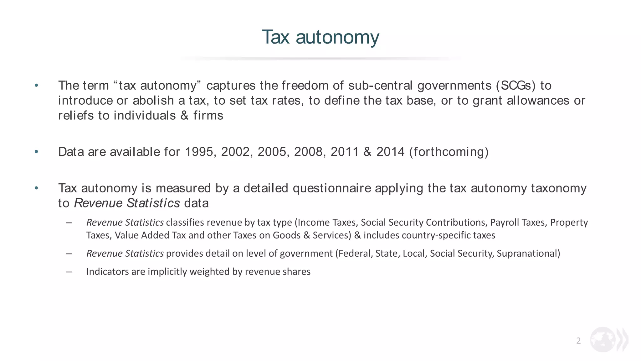OECD - Tax autonomy (Item2f) | PDF