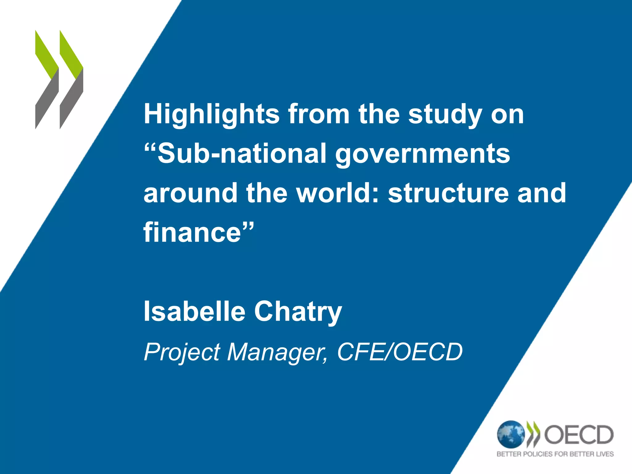 OECD - Sub-national governments around the world: structure and finance ...
