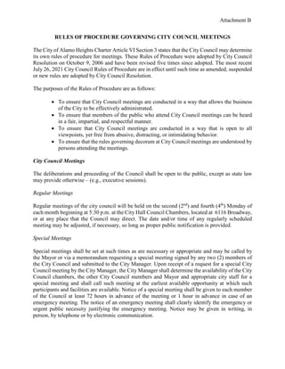 Item # 3 - Rules of Procedure Governing Council Meetings | PDF