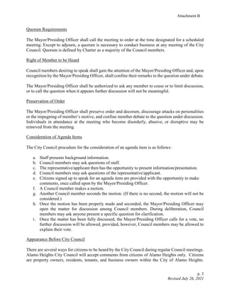 Item # 3 - Rules of Procedure Governing Council Meetings | PDF