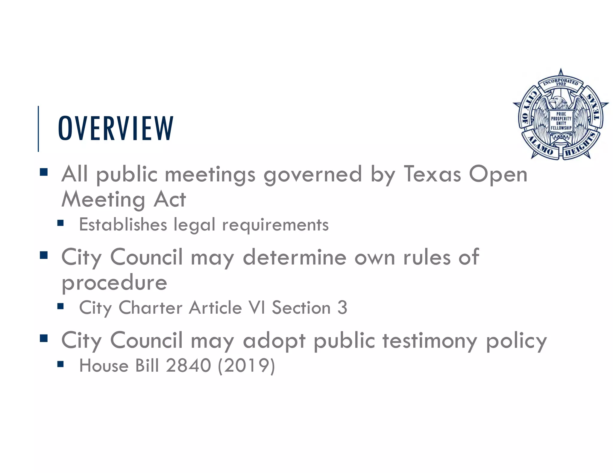 Item # 3 - PPT Rules of Procedures Governing Council Meetings | PPT