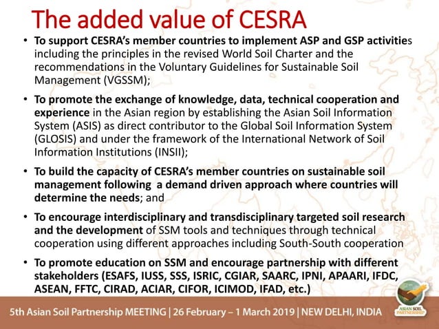 CESRA’s objectives and functioning | PPTX | Agriculture | Industries