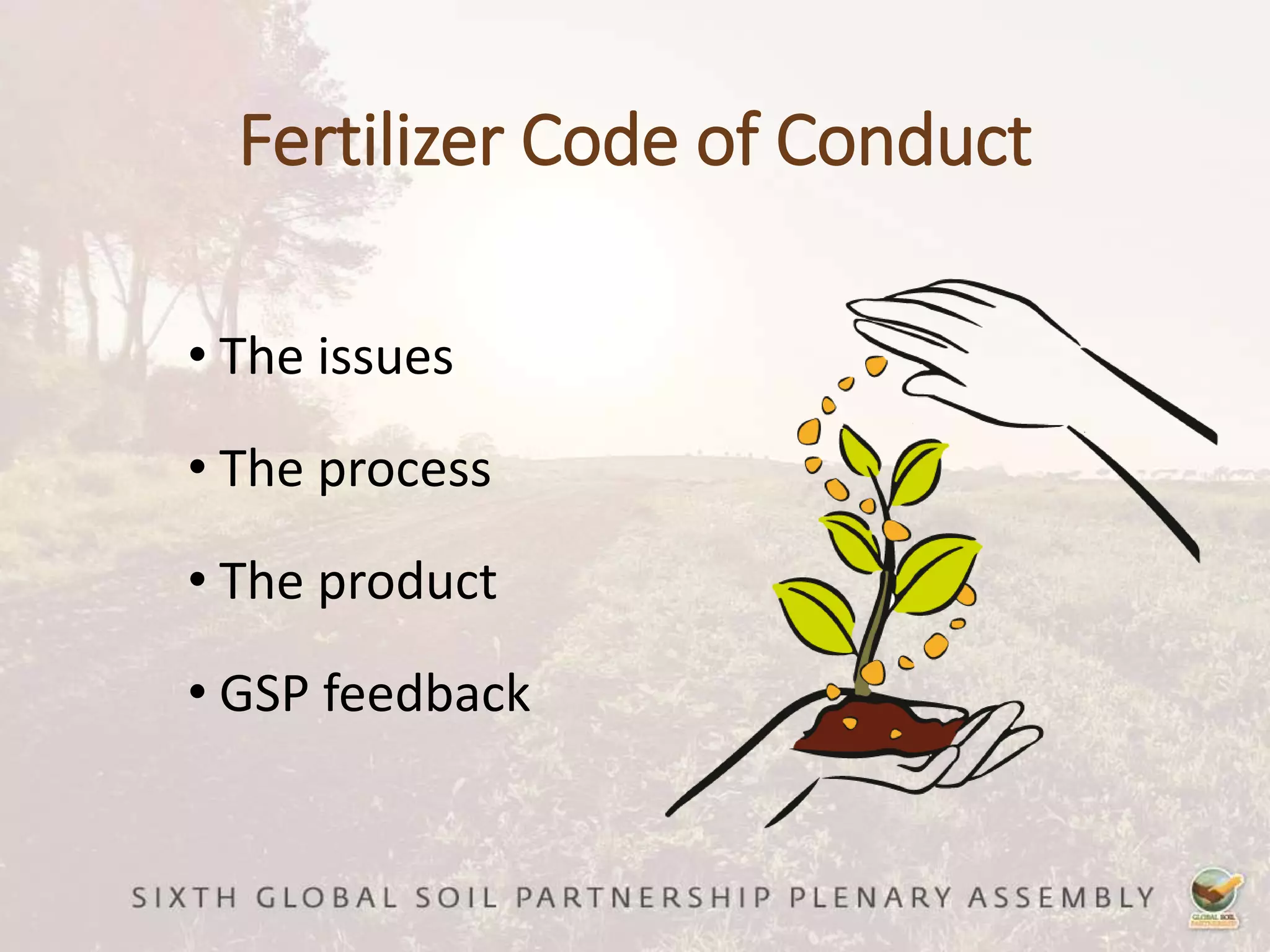 Code of Conduct for the Use and Management of Fertilizers | Debra ...