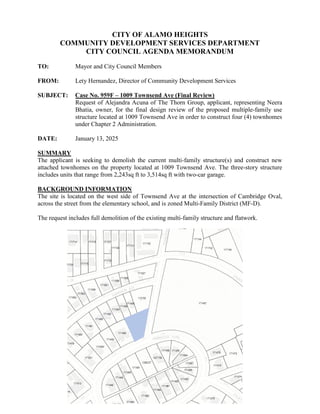 Item # 4 -- 1009 Townsend Avenue - final design | PDF