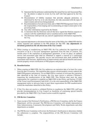 Item # 4 - Public Improvement District (PID) Policy | PDF | Free Download