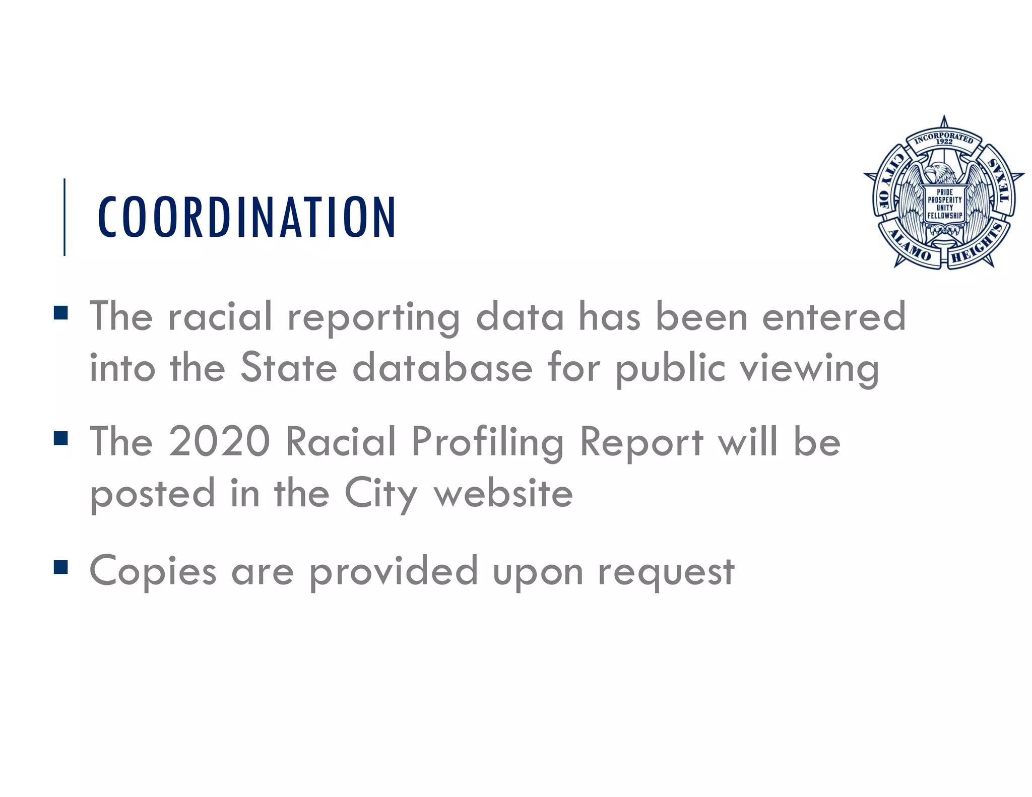 Item # 4 - PPT Racial Profiling Report | PPT